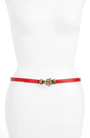 RAINA BELTS Fitzgerald Leather Belt - Red