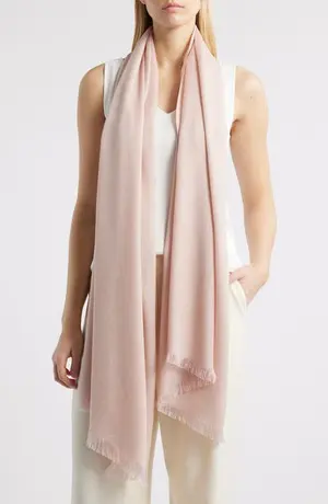 Nordstrom Metallic Lightweight Wrap Pink