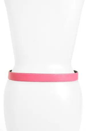 RAINA BELTS Pina Leather Belt - Pink