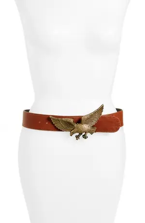 RAINA BELTS Eagle Leather Belt - Cognac