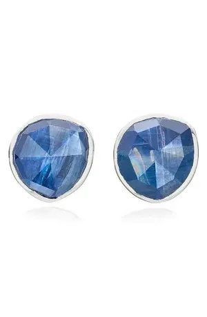 Monica Vinader Monica Vinader Siren Stud Earrings Silver/ Kyanite
