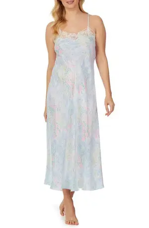 Eileen West Ballet Satin Nightgown Watercolor