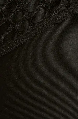 COQUETTE Mesh & Strap Detail Bra & Briefs Set - Black