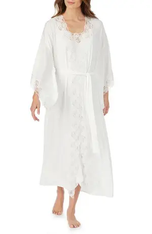 Eileen West Ballet Satin Robe - Winter White