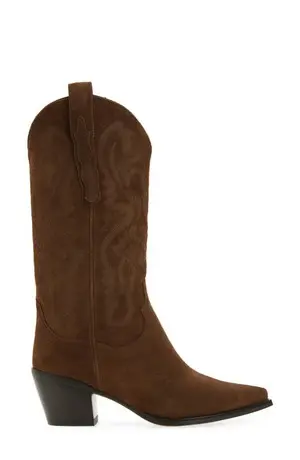 Jeffrey Campbell Dagget Western Boots - Brown Suede