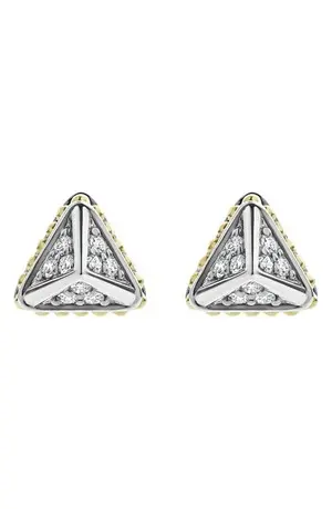 Lagos Ksl Lux Diamond Pyramid Stud Earrings
