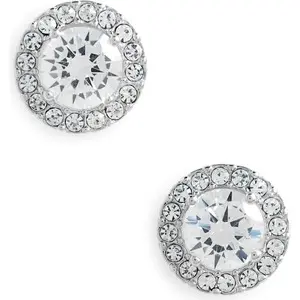 Nordstrom Halo Cubic Zirconia Stud Earrings - Clear- Rhodium