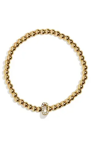 Baublebar Pisa Pavé Initial Bracelet - Gold C