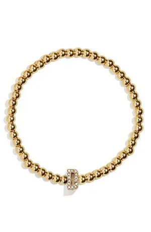 Baublebar Pisa Pavé Initial Bracelet - Gold D