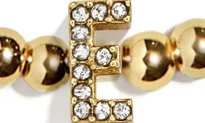 Baublebar Pisa Pavé Initial Bracelet - Gold E