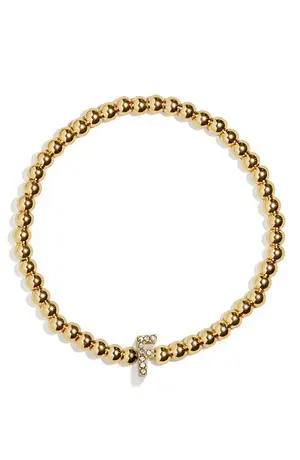 Baublebar Pisa Pavé Initial Bracelet Gold F