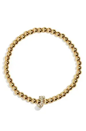 Baublebar Pisa Pavé Initial Bracelet - Gold J