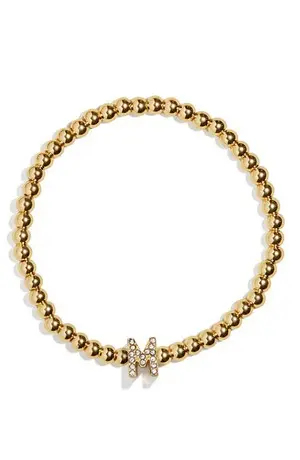 Baublebar Pisa Pavé Initial Bracelet - Gold M
