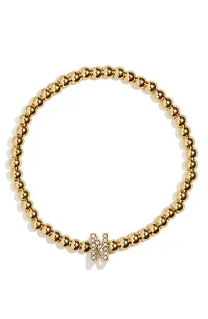 Baublebar Pisa Pavé Initial Bracelet Gold N
