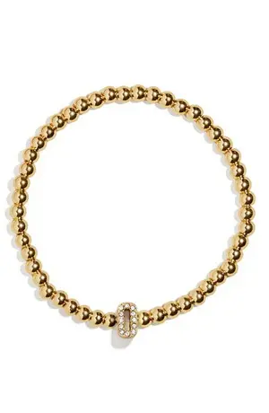 Baublebar Pisa Pavé Initial Bracelet Gold O