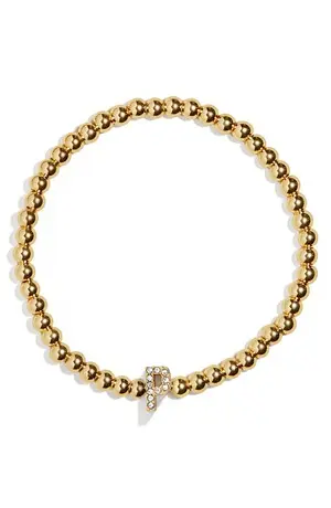 Baublebar Pisa Pavé Initial Bracelet Gold P