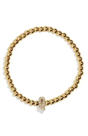Baublebar Pisa Pavé Initial Bracelet Gold Q