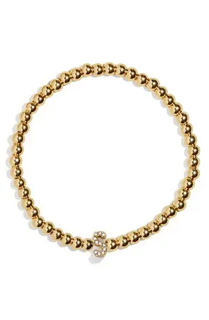 Baublebar Pisa Pavé Initial Bracelet - Gold S