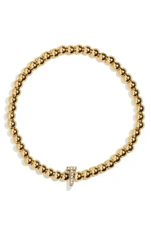 Baublebar Pisa Pavé Initial Bracelet Gold T