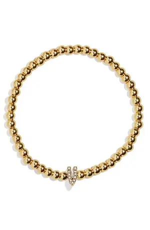 Baublebar Pisa Pavé Initial Bracelet Gold V
