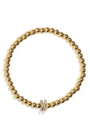 Baublebar Pisa Pavé Initial Bracelet Gold X
