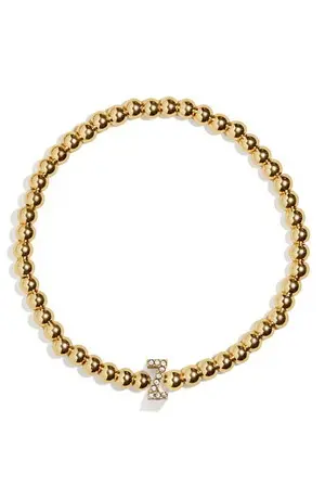 Baublebar Pisa Pavé Initial Bracelet Gold Z
