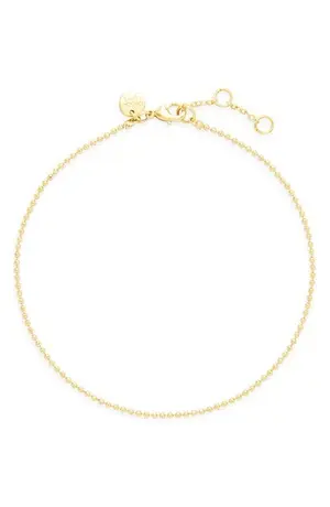 BROOK & YORK Mae Bead Chain Anklet - Gold