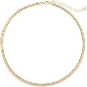 BROOK & YORK Izzy Herringbone Chain Choker - Gold