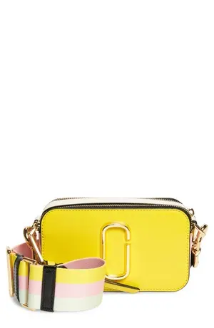 Marc Jacobs The Snapshot Leather Crossbody Bagyellow