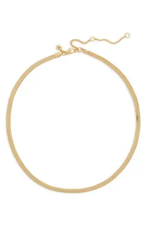 Madewell Herringbone Chain Necklace - Vintage Gold