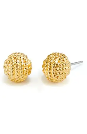 BROOK & YORK Parker Knot Stud Earrings - Gold