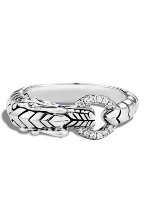 John Hardy Legends Naga Diamond Ring