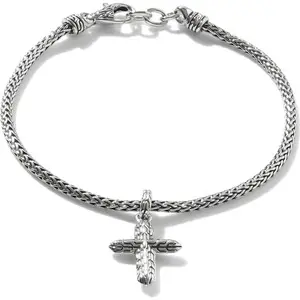 John Hardy Sterling Cross Charm Bracelet