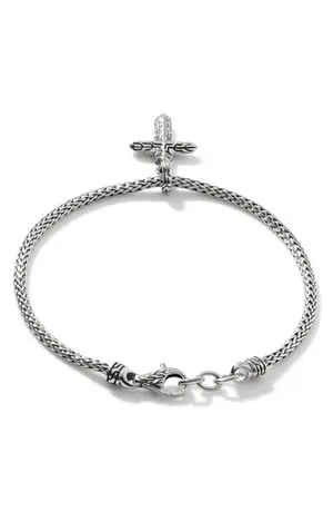 John Hardy Sterling Cross Charm Bracelet