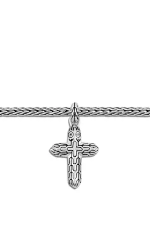John Hardy Sterling Cross Charm Bracelet