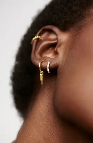 MISSOMA Pavé Huggie Hoop Earrings