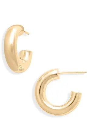 Jennifer Zeuner Jewelry Lou Huggie Hoop Earrings - Yellow Gold