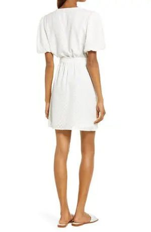 Fraiche By J Dot Jacquard Faux Wrap Dress