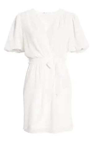 Fraiche By J Dot Jacquard Faux Wrap Dress