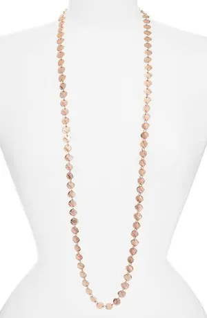 KARINE SULTAN Sophia Long Necklace - Rose Gold