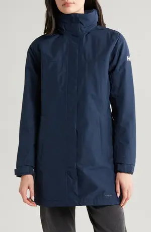 Helly Hansen Aden Hooded Waterproof Insulated Rain Jacket - 597 Navy