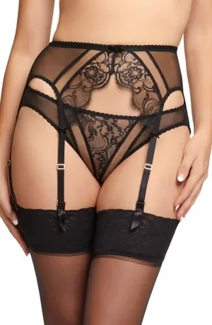 DITA VON TEESE Muse Suspender Belt - Black