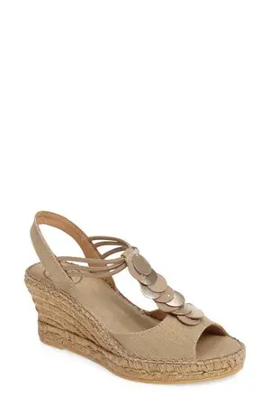 TONI PONS Sitges Espadrille Sandal - Stone Fabric