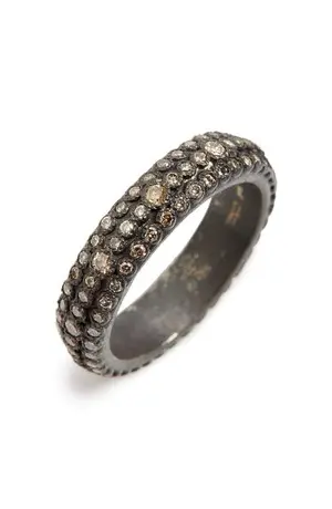 Armenta Old World Eternity Diamond Stack Ring - Silver