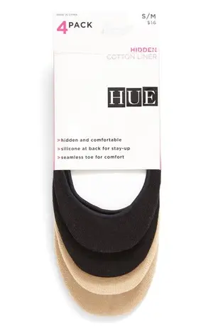 Hue 4-pack Sock Liners - Assorted Pack