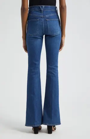 Veronica Beard Beverly High-rise Flare Jeans - Bright Blue