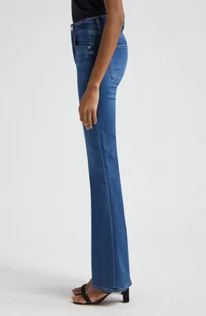 Veronica Beard Beverly High-rise Flare Jeans - Bright Blue