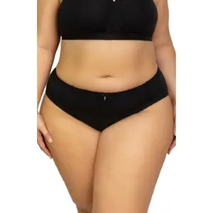 CURVY COUTURE Luxe Hipster Briefs - Black