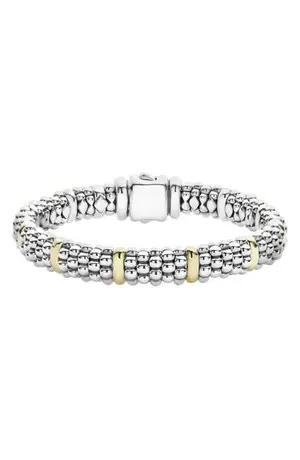Lagos Oval Rope Caviar Bracelet - Silver/gold