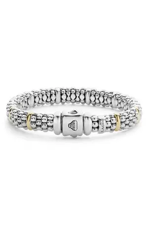 Lagos Oval Rope Caviar Bracelet - Silver/gold